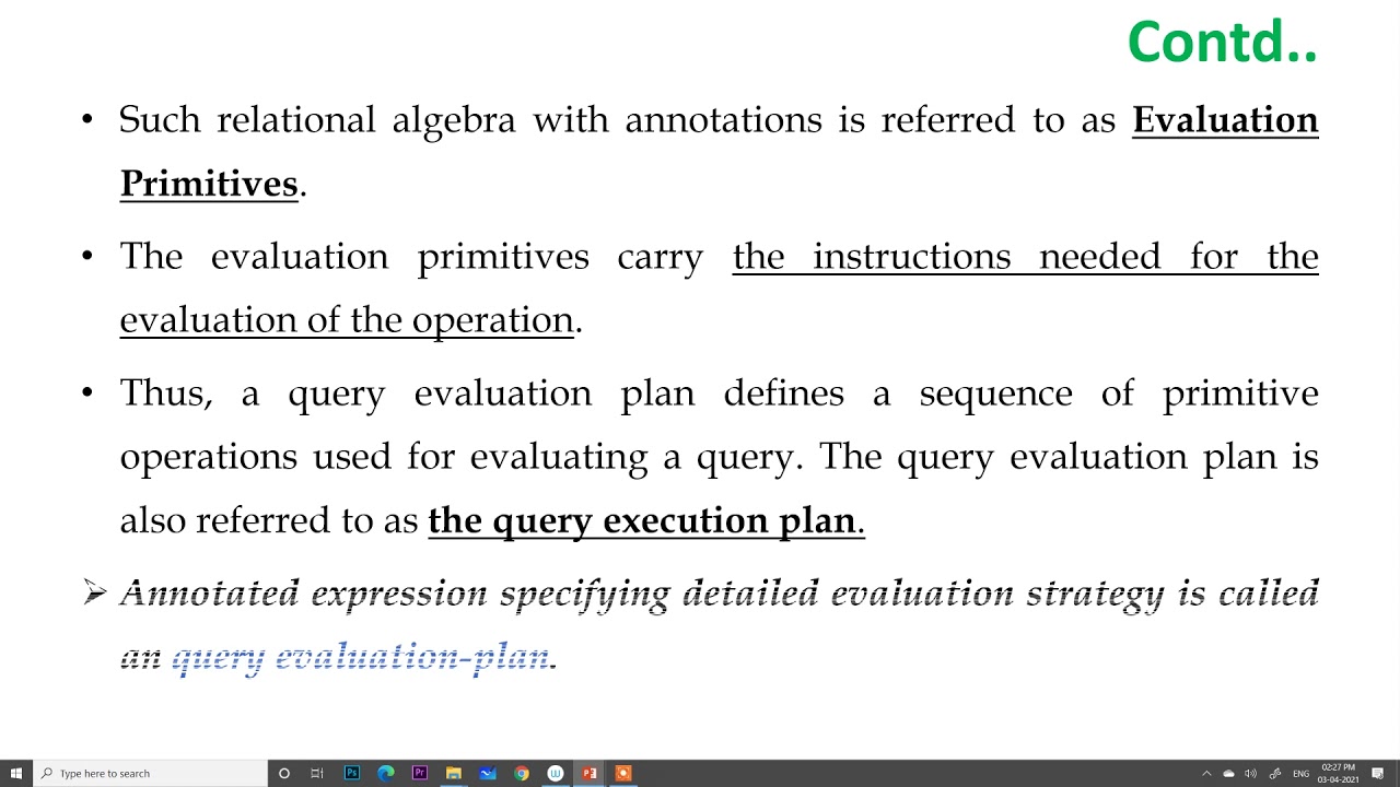 Query Processing and Optimization