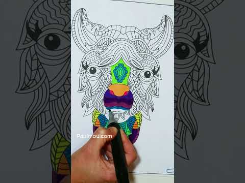 Relax, Unwind, and Color, with a mindfulness animal mandala coloring page