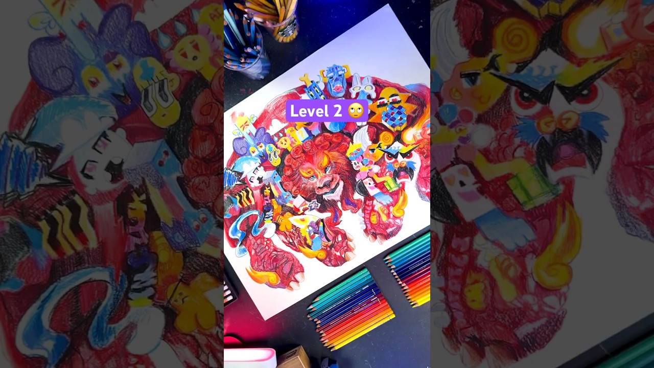 3 Levels of drawing DOODLE ART!