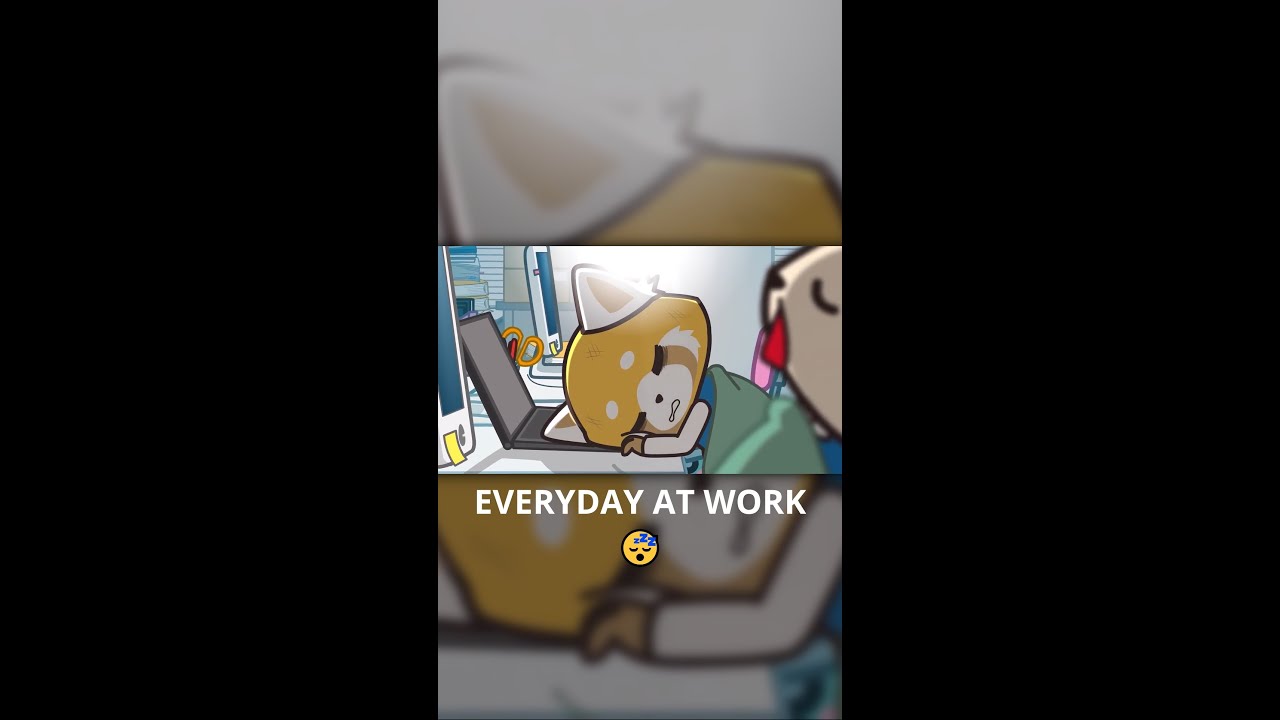 EVERY DAY AT WORK 😴 #shorts #anime #animeedit #kawaii #aggretsuko #memes #animememes