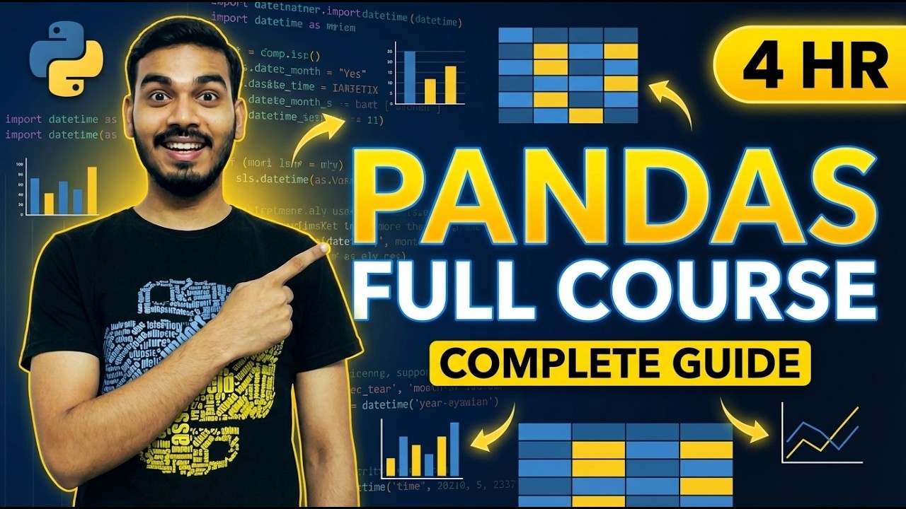 Python Pandas Full Course | Data Analysis, Cleaning, Filtering, Groupby (2026)