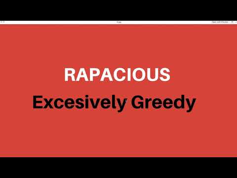 Meaning of Rapacious