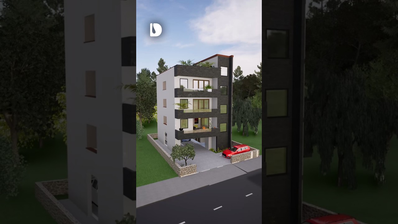 3 stylish 2-bedroom 2-bathroom apartments for a 40x60 foot plot #dprodesign #2bedroomapartment #2bhk