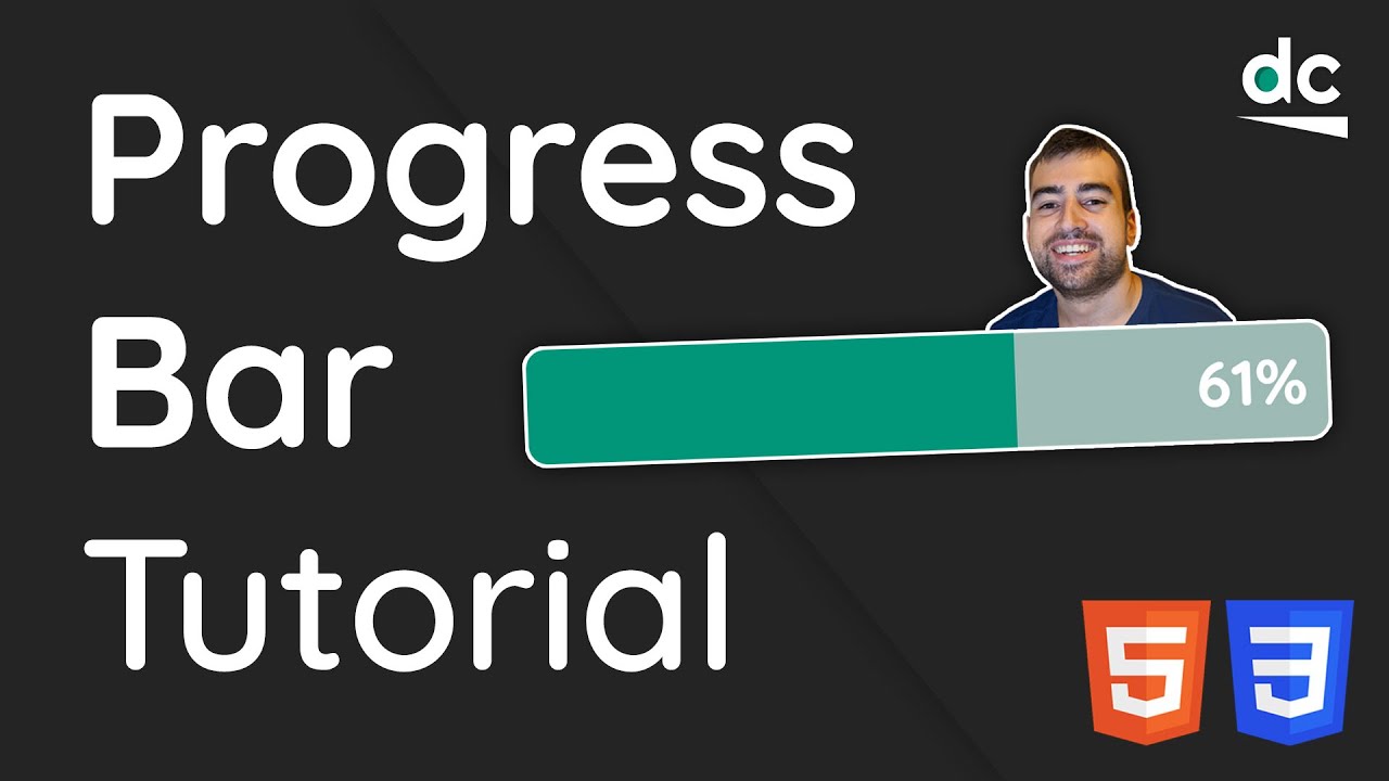 How to Create a Progress Bar With Animations - HTML & CSS Tutorial For Beginners