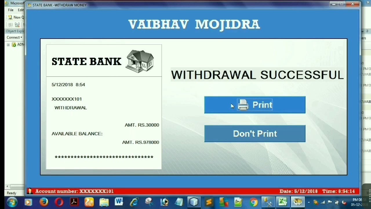 ATM Application/Software Using Java