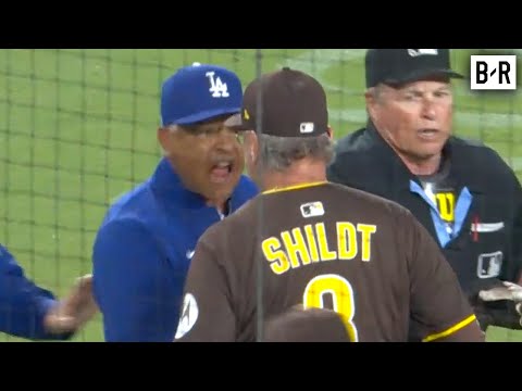 Dodgers & Padres Benches Clear After Fernando Tatis Jr. Hit by Pitch