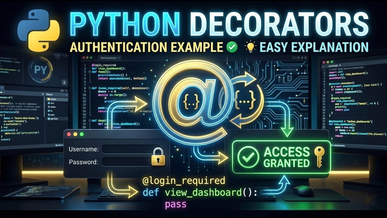 Python Decorators Explained with Login Authentication Example | Beginner to Advanced