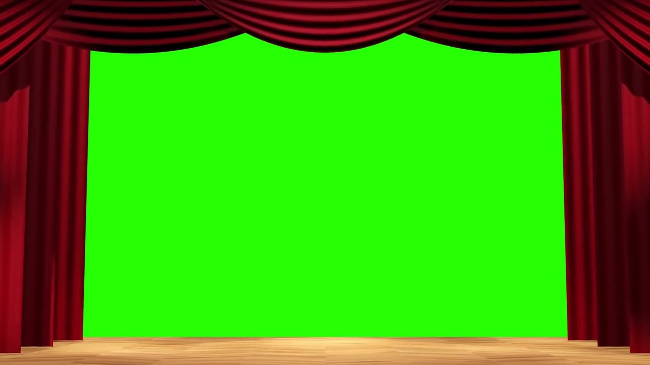 Screensaver Theatrical Transition Between Frames on a Green Background Alpha Channel 4K