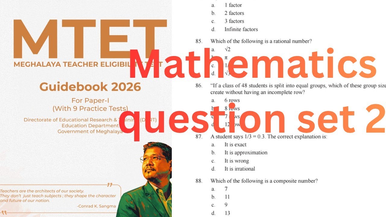 MTET Guidebook 2026 Mathematics set 2 / @mtet2026 #mtet2026