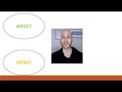 Affect versus effect: A definitive answer