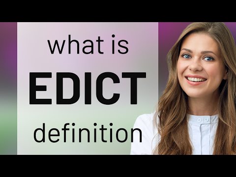 Edict — EDICT meaning