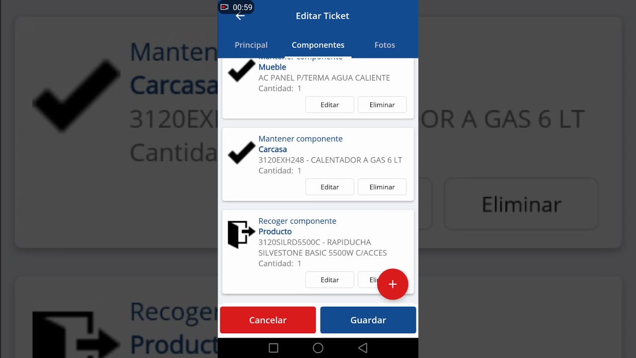 App Visual Exhibiciones  - Editar ticket