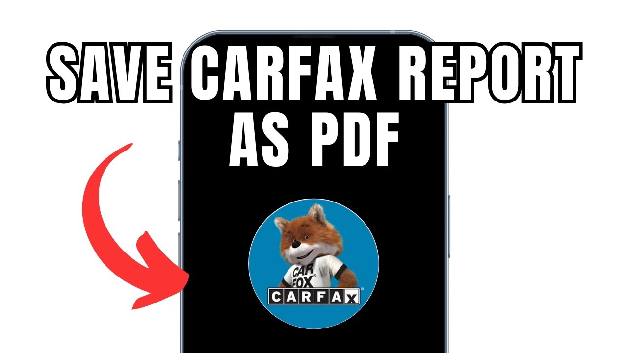 How To Save Carfax Report As PDF (Full Guide)