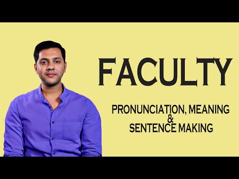 Faculty - Meaning & Pronunciation Word World Audio Video Dictionary