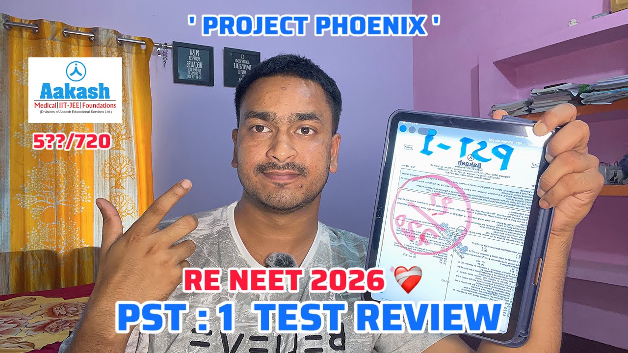 AAKASH *Project Phoenix* Begins 🚀 : PST 1 Test Review🔥 | Score & Analysis ‼️RE-NEET 2026 |