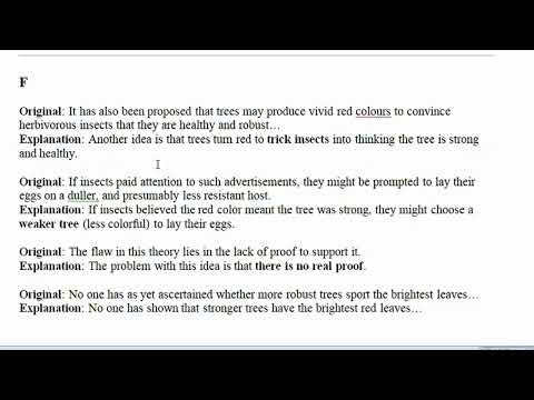 IELTS reading 10 test 3 passage 2: Autumn leaves line by line explaination
