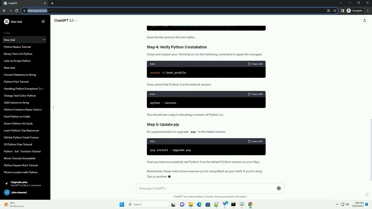 make default python python3 mac