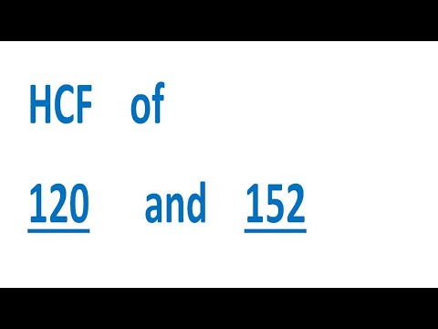 HCF of 120 and 152