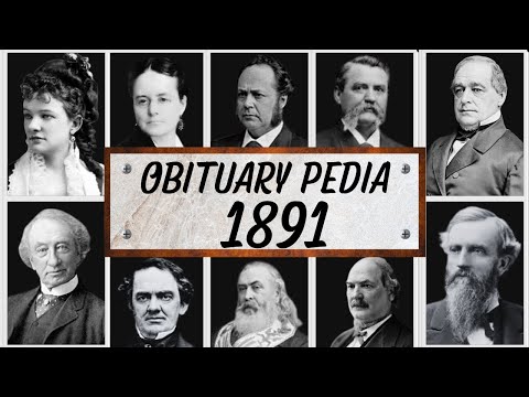 Famous People We've Lost in 1891 - Obituary in 1891