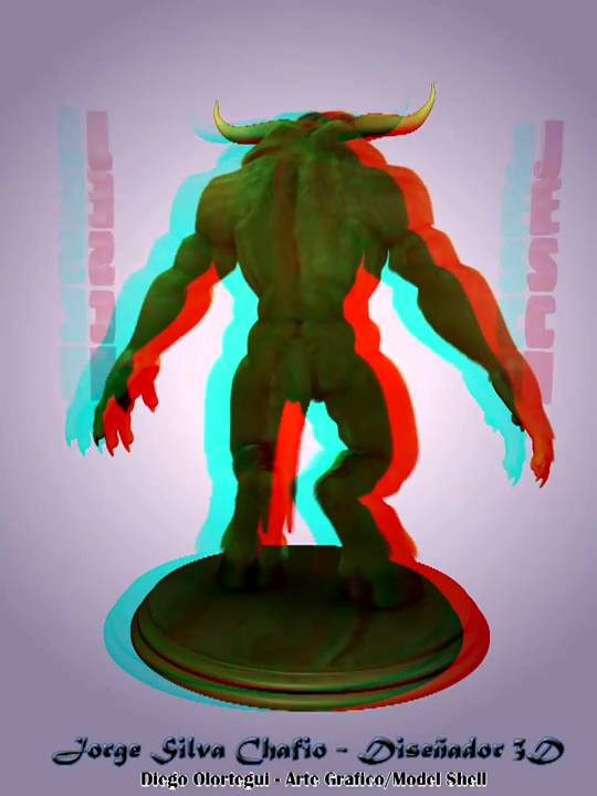 Tauren anaglifo - 3D