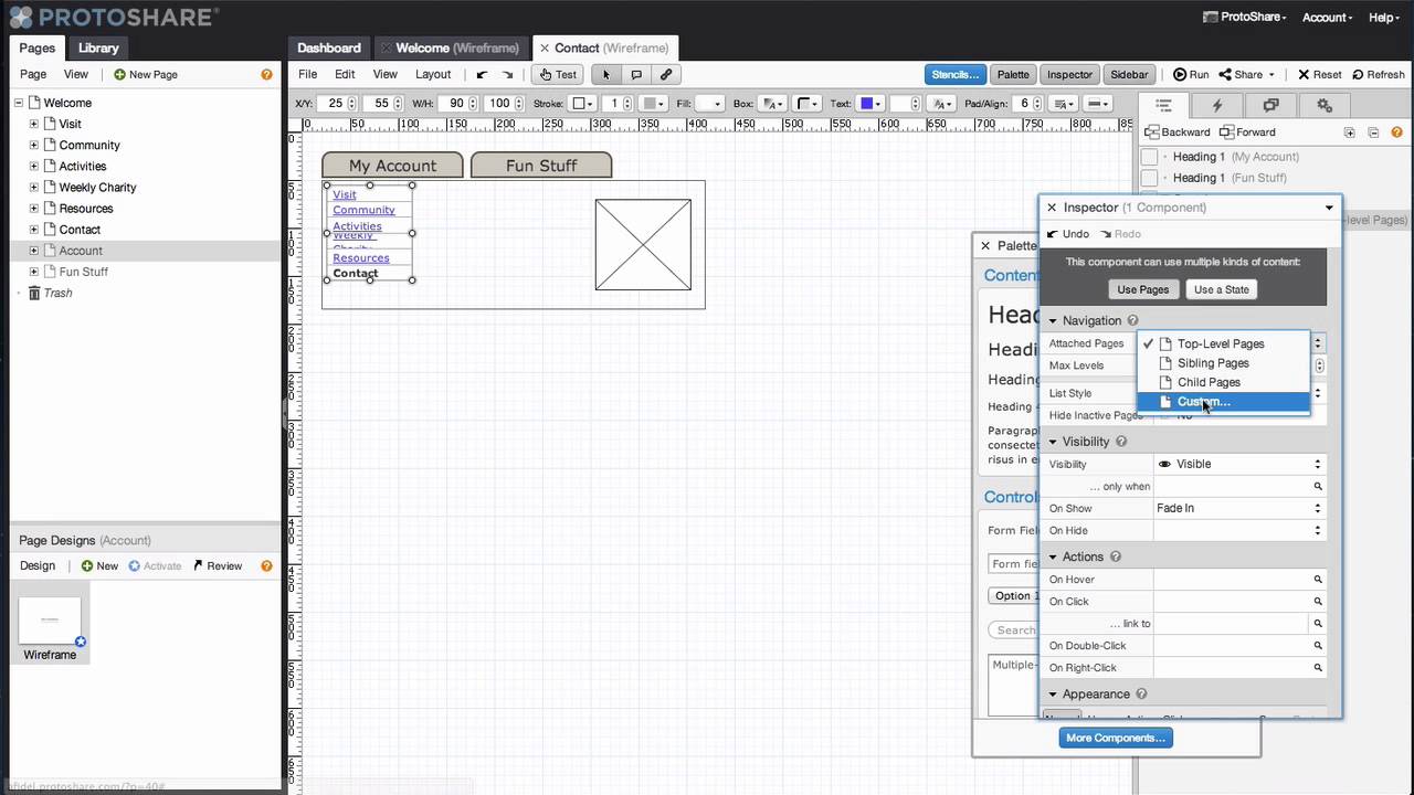 Build a Mega Menu in ProtoShare