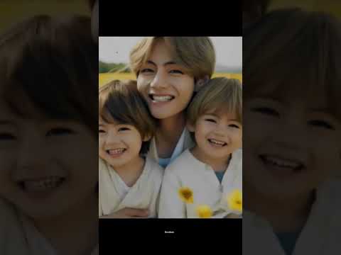 Bts members with their Kids ๐(Ai images) that went viral #bts #viralimage #aiimages #kids #cute #ot7