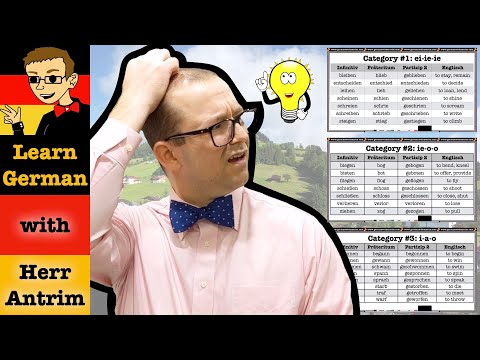 Irregular Past Tense German Verb Patterns: Infinitive, Präteritum, Perfekt + English!