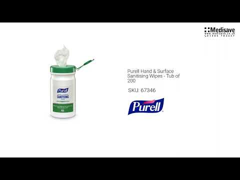 Purell Hand Surface Sanitising Wipes Tub of 200 67346