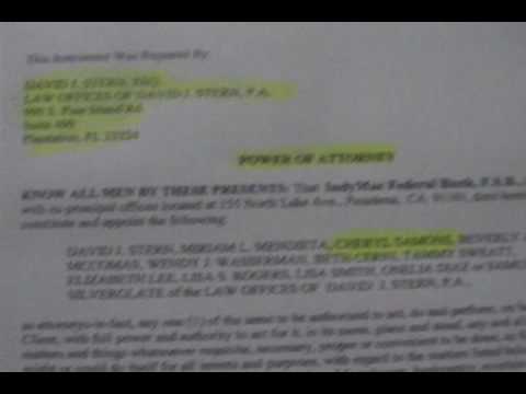 LAW OFFICES OF DAVID J. STERN P.A. ESQ., CHERYL SAMONS, MERS Assignment ...