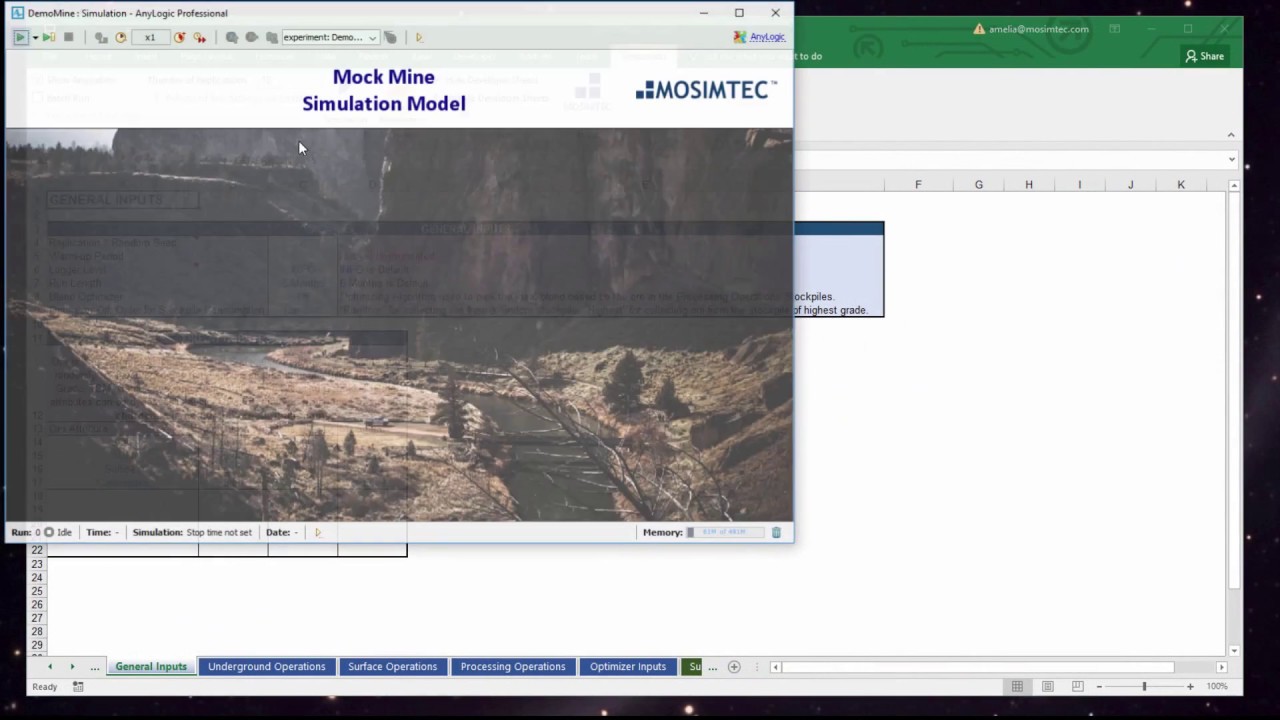 Mining Simulation with Optimization