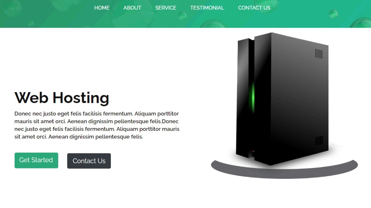 How to make a web hosting website HTML and CSS | Source code