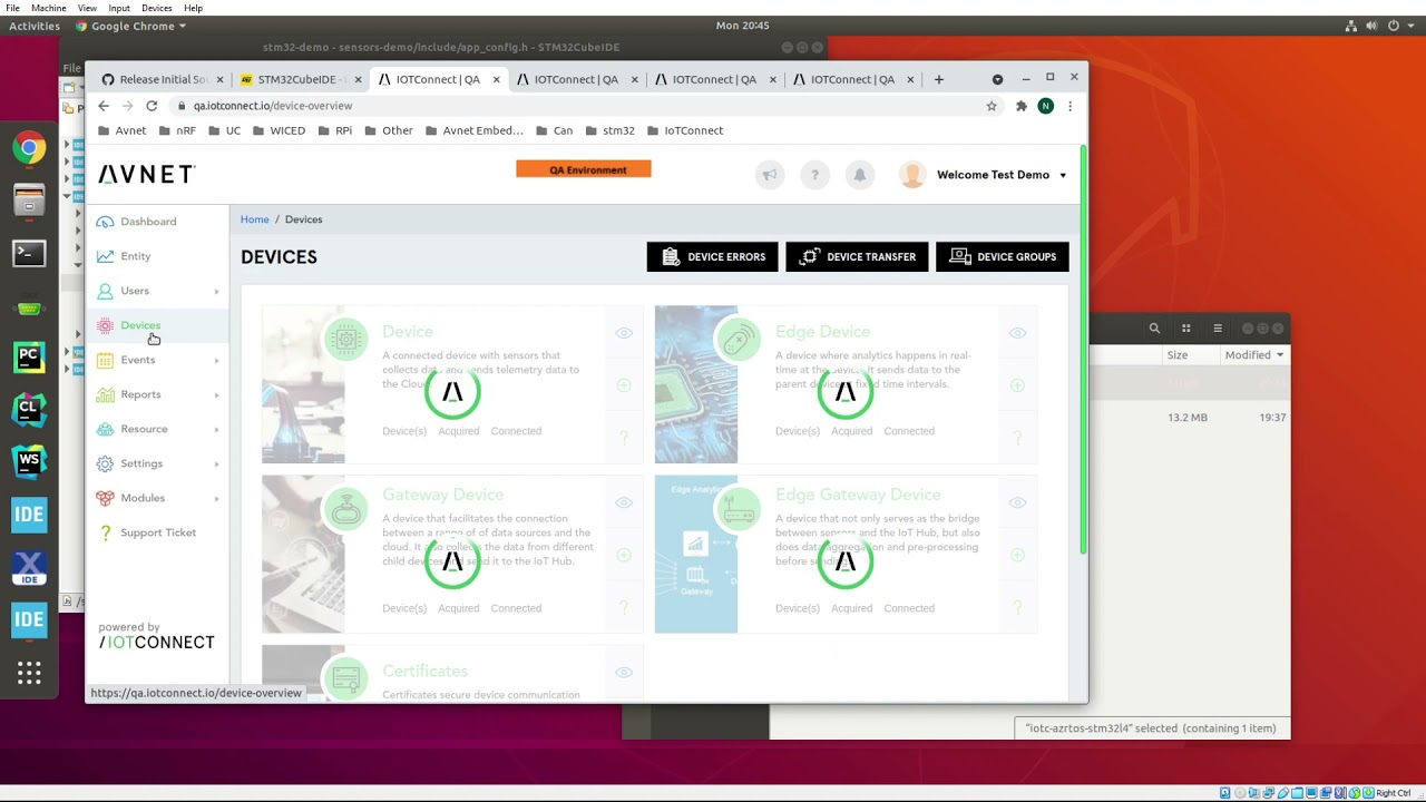 IoTConnect AzureRTOS SDK STM32L4 Demo