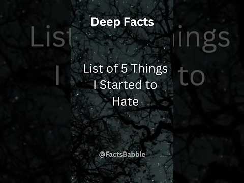 List of 5 Things I Hate #shorts #short #youtubeshorts #trending #youtuber