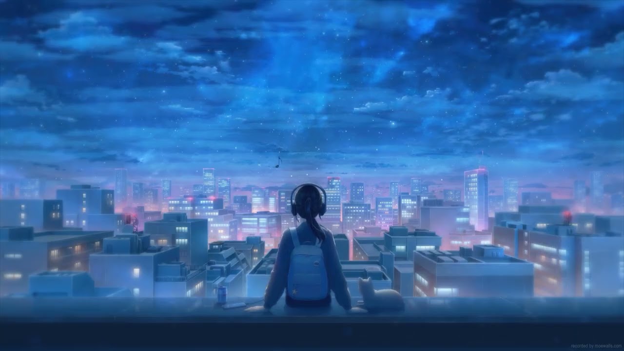 Stargazing Midnight | Anime Night Sky Live Wallpaper | 3 Hour Loop [4K/8K]