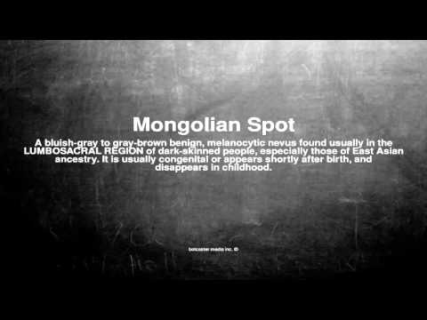 Medical vocabulary: What does Mongolian Spot mean