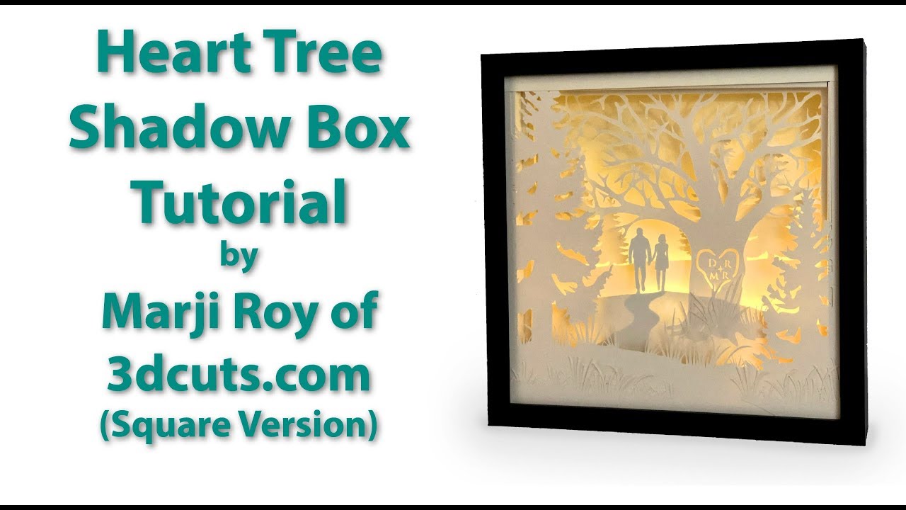 Heart Tree Shadow Box Square Tutorial