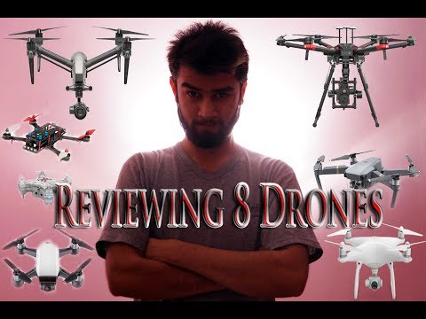 Reviewing 5 Dji drones. Mavic, Spark, Phantom4, Inspire2, Matrics 600