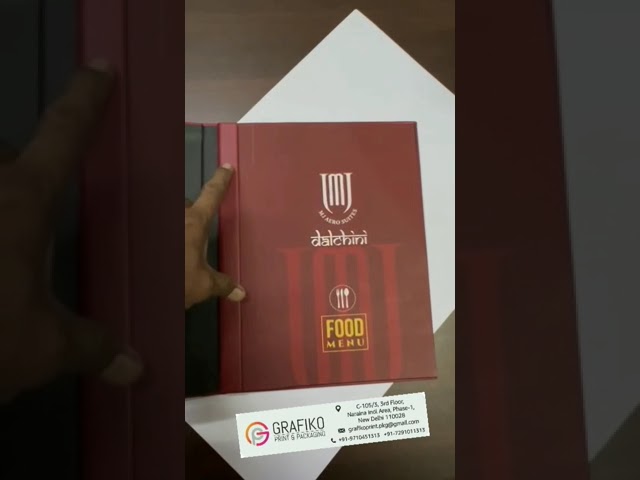 Leather Cover - Red Menu Card Cover Manufacturer from New Delhi