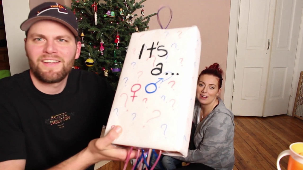 Gender Reveal for Baby Campbell #2! Pull String Piñata