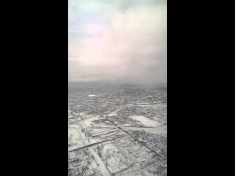 Flying into icy Buffalo. NY