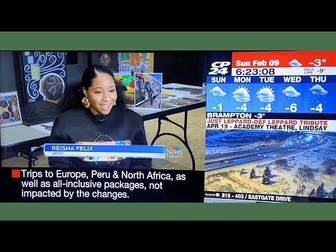 Reisha Felix of ReiCreations Art Does CTV Interview With Reporter Carol Charles
