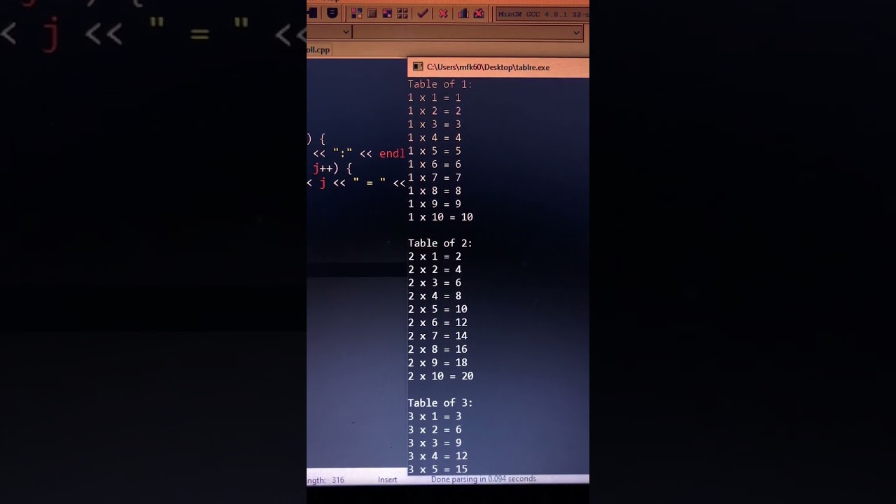 table output c++ #coders #codingninja #codemasters #codinglife #codelife #coding #code #cpp #coders