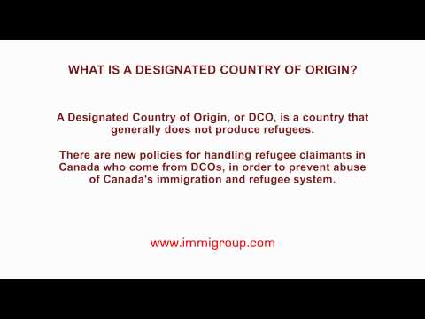 What is a Designated Country of Origin?