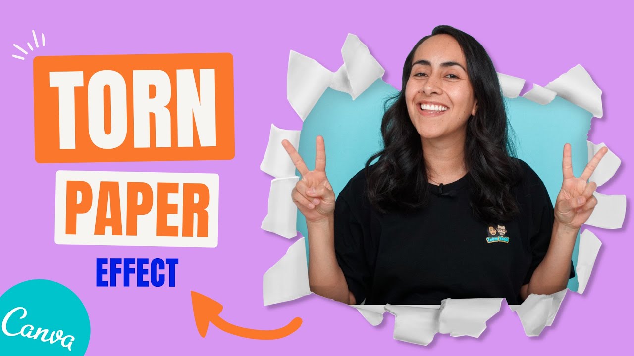 How to Pop out of a Ripped Paper Hole [Canva Pro Tutorial]