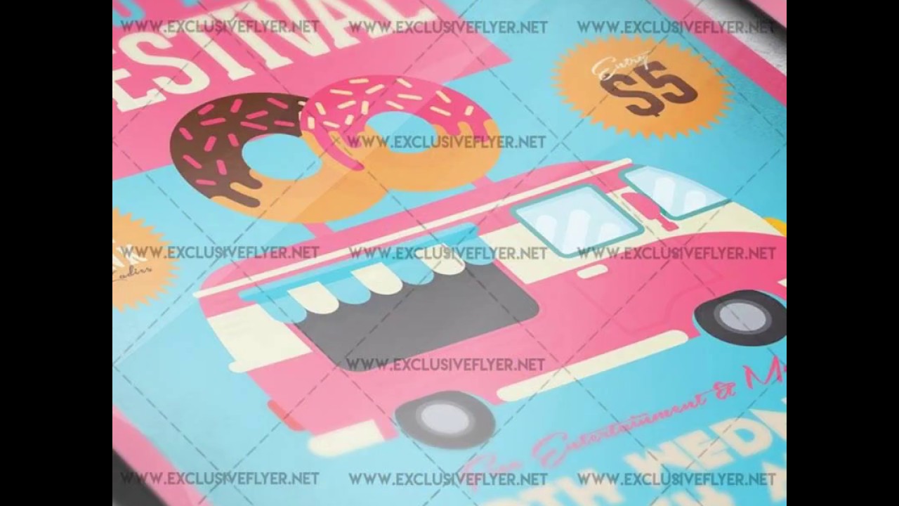 Food Truck Festival - Premium A5 Flyer Template
