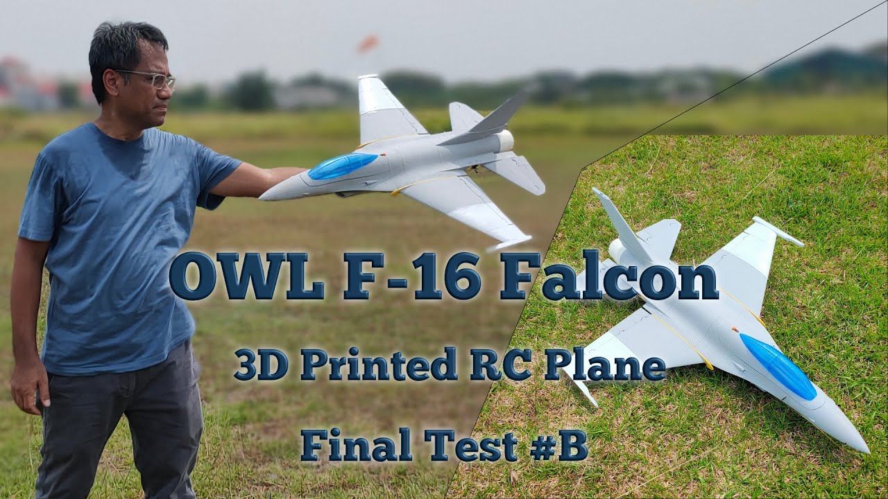 3D Printed RC Plane - OWL F-16 Falcon - 64mm | www.OWLplane.com