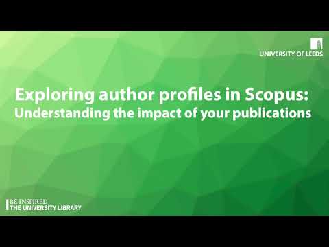 Exploring author profiles in Scopus: understanding the impact of your publications