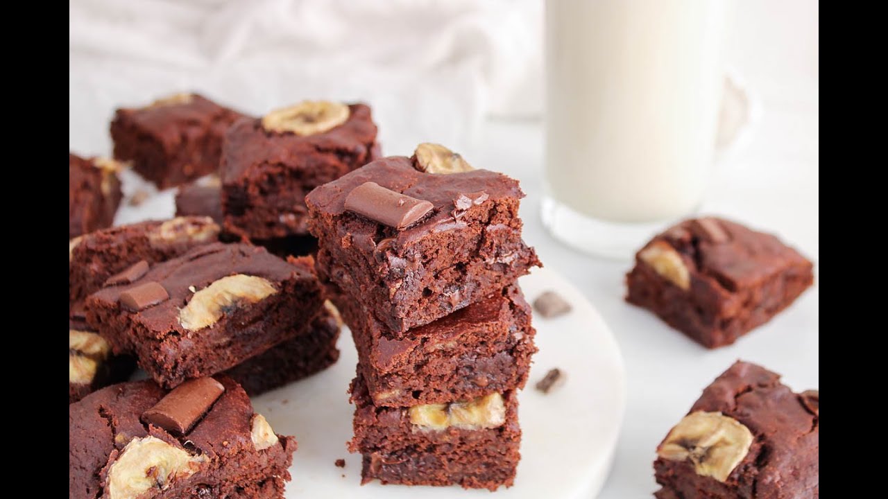 Vegan Banana Brownies (Gluten-free)
