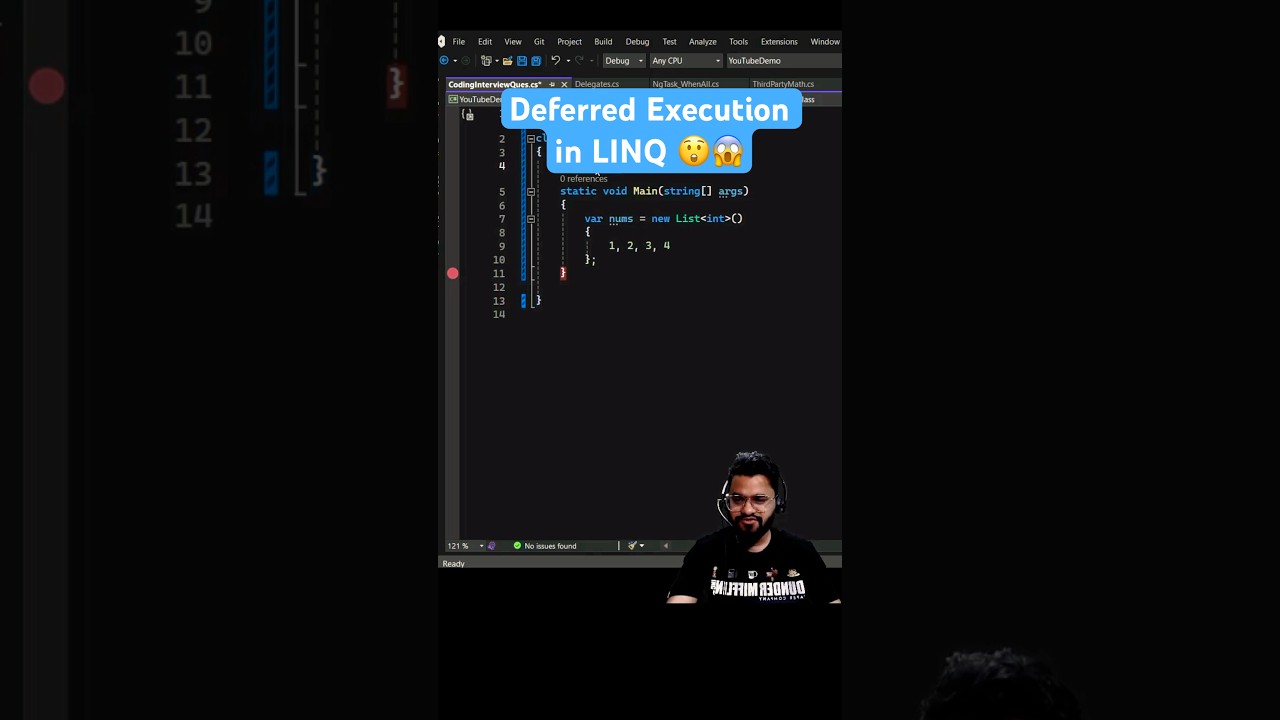 #day97 - This deferred execution concept of LINQ will blow your mind 😉 #coding #csharp #dotnet