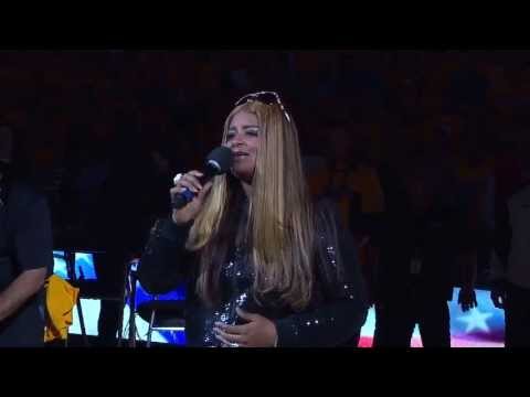Mark Jackson’s wife sings national anthem | HoopsHype